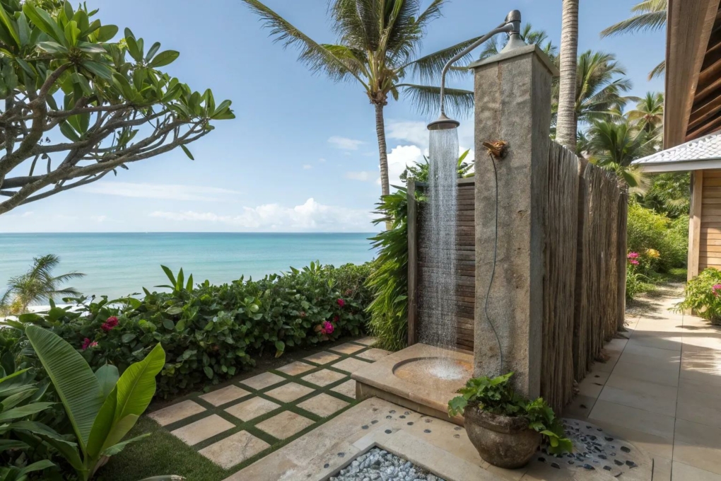 17+ Refreshing Pool Outdoor Shower Ideas