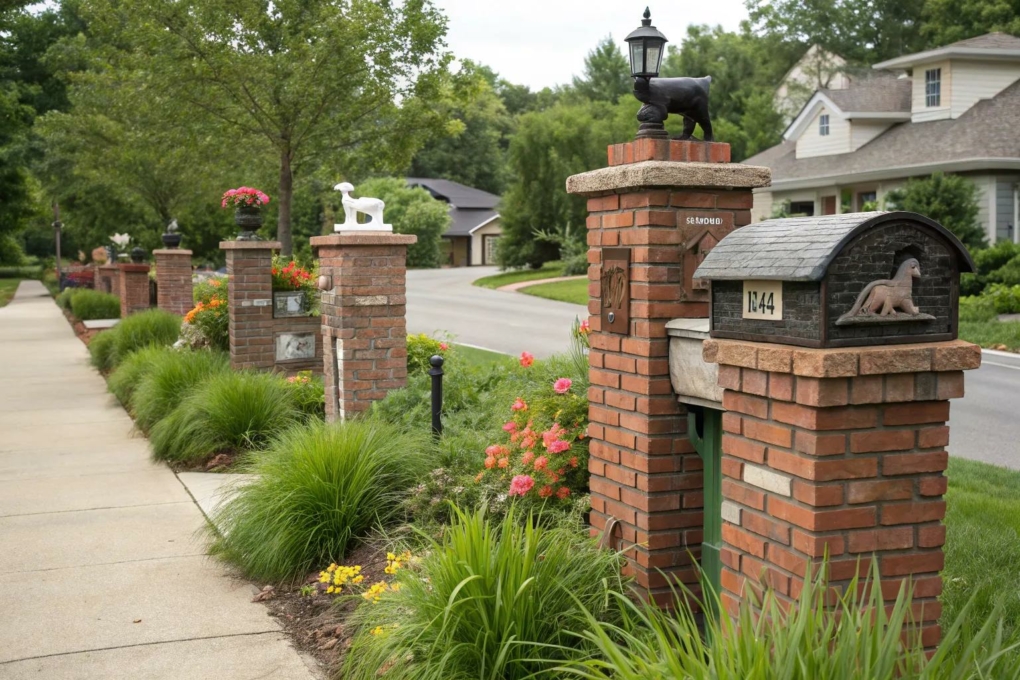 19+ Creative Brick Mailbox Topper Ideas