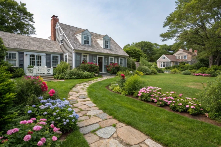 16+ Charming Cape Cod Landscaping Ideas