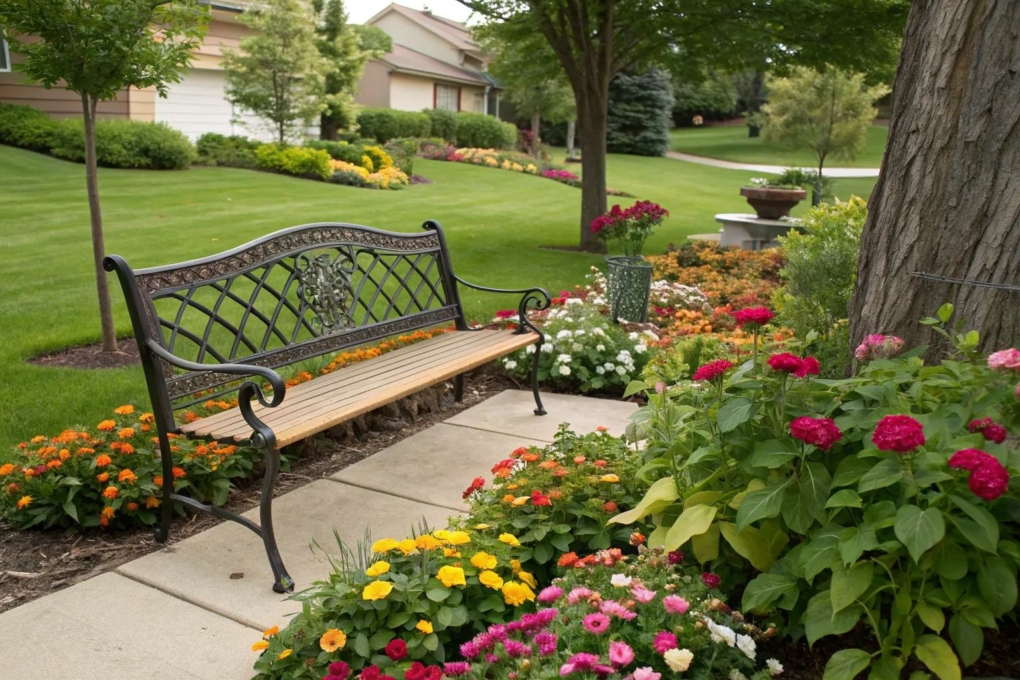 13+ Charming Decorative Bench Ideas for Your Flower Garden