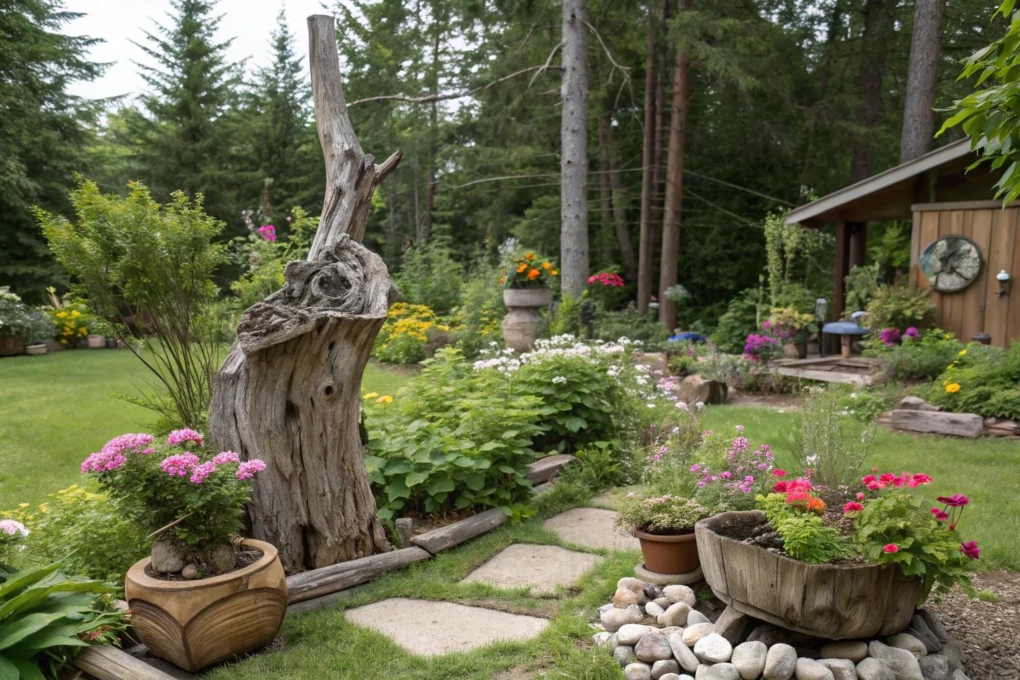 17+ Stunning Driftwood Garden Ideas