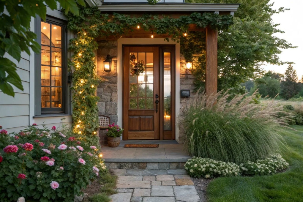 18+ Charming Farmhouse Front Door Ideas