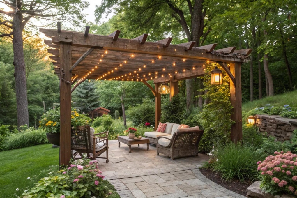 16+ Charming Farmhouse Pergola Ideas