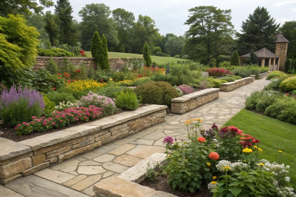 15+ Creative Flower Bed Edging Stone Ideas