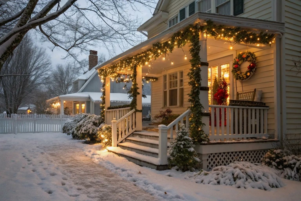 19+ Cozy Christmas Ideas to Decorate Your Outdoor Bench