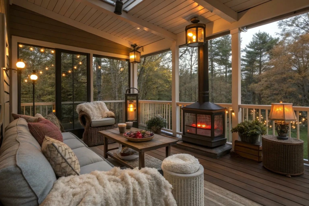 8+ Cozy Heater Ideas for Your Screened-In Porch