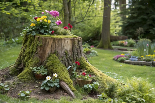 15+ Creative Tree Stump Decoration Ideas