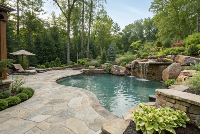 16+ Stunning Rock Landscaping Ideas Around Pools