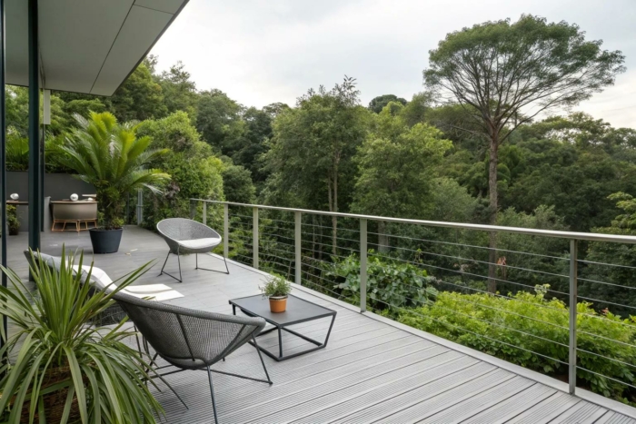 20+ Stylish See-Through Deck Railing Ideas