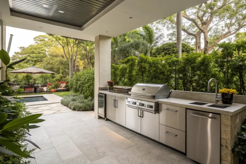 17+ Inspiring Modern Outdoor Kitchen Ideas