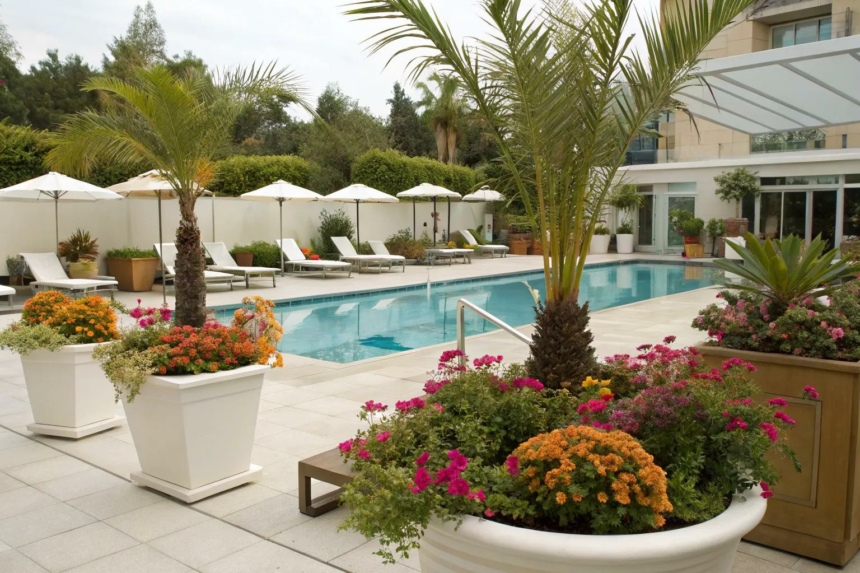 18+ Stylish Outdoor Potted Plants for Poolside Decor