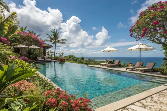 12+ Creative Outdoor Pool Wall Decor Ideas