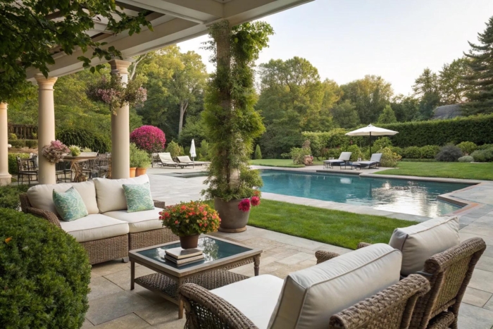 16+ Inspiring Pool Lounge Area Ideas
