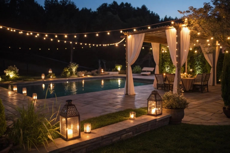 5+ Creative Above Ground Pool Deck Lighting Ideas