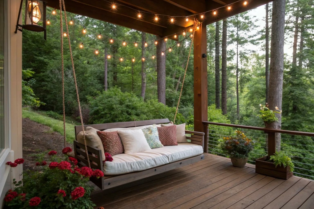18+ Stunning Porch Swing Color Ideas
