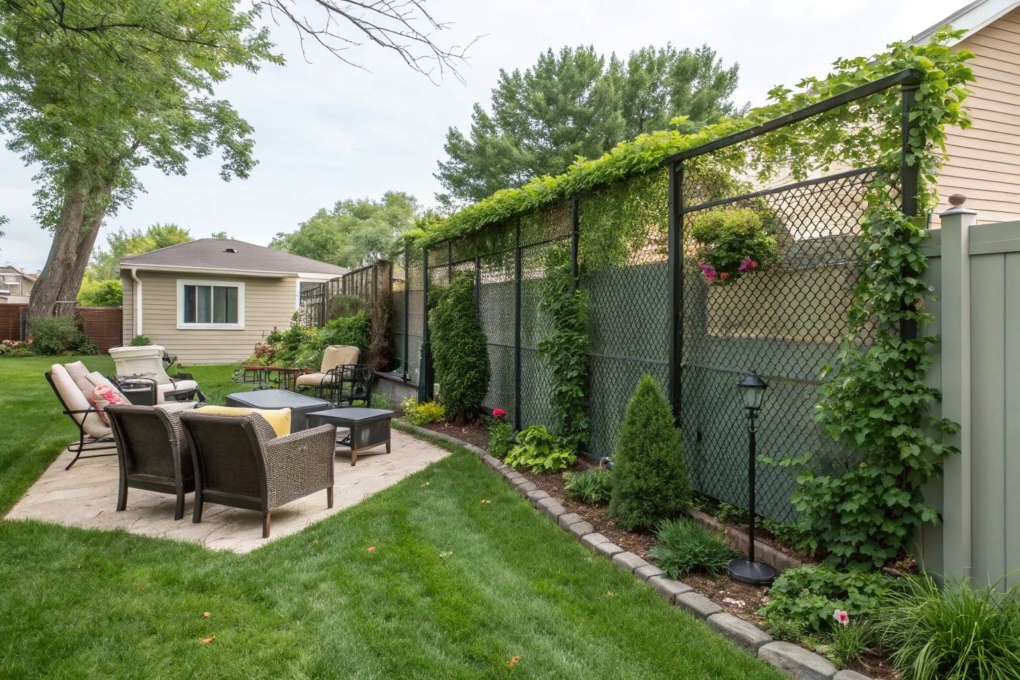 20+ Creative Chain Link Fence Privacy Ideas