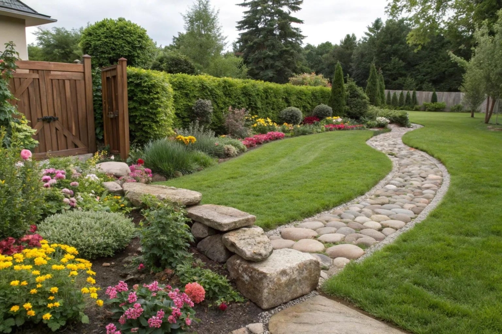 17+ Creative Rock Border Edging Ideas