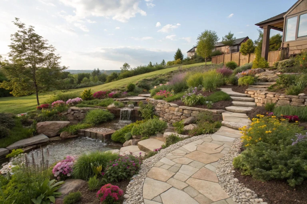 17+ Creative Landscaping Ideas for Hillside Yards