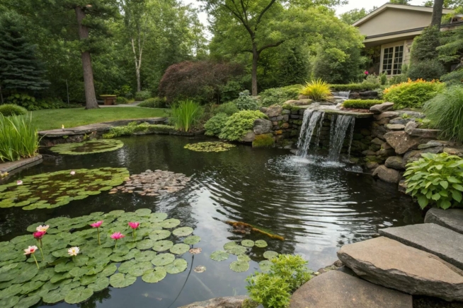 19+ Stunning Large Pond Landscaping Ideas