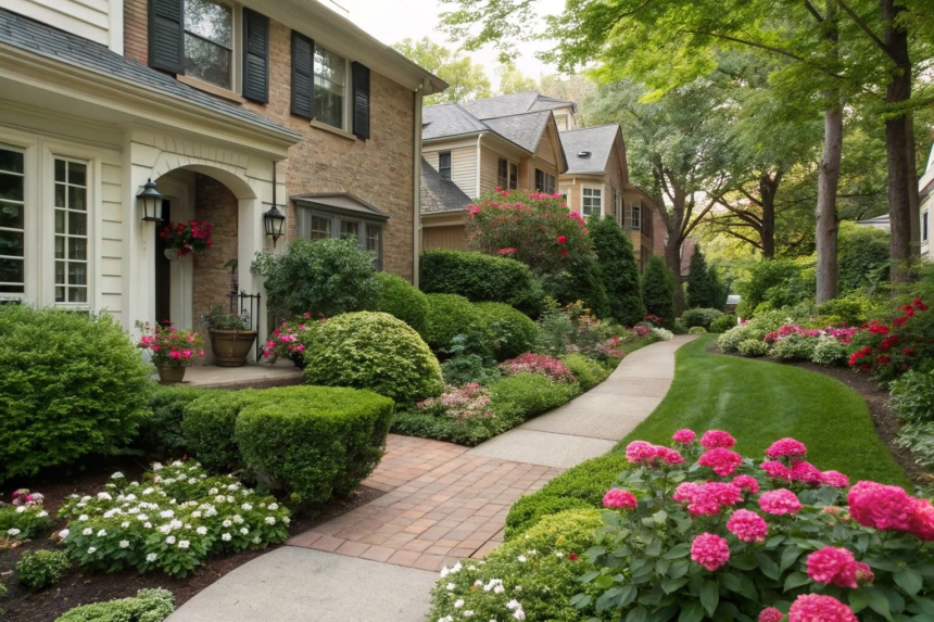 14+ Creative Corner Lot Landscaping Ideas