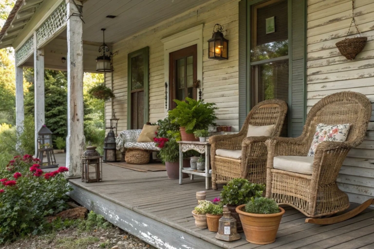 5+ Charming Front Porch Flag Bunting Ideas