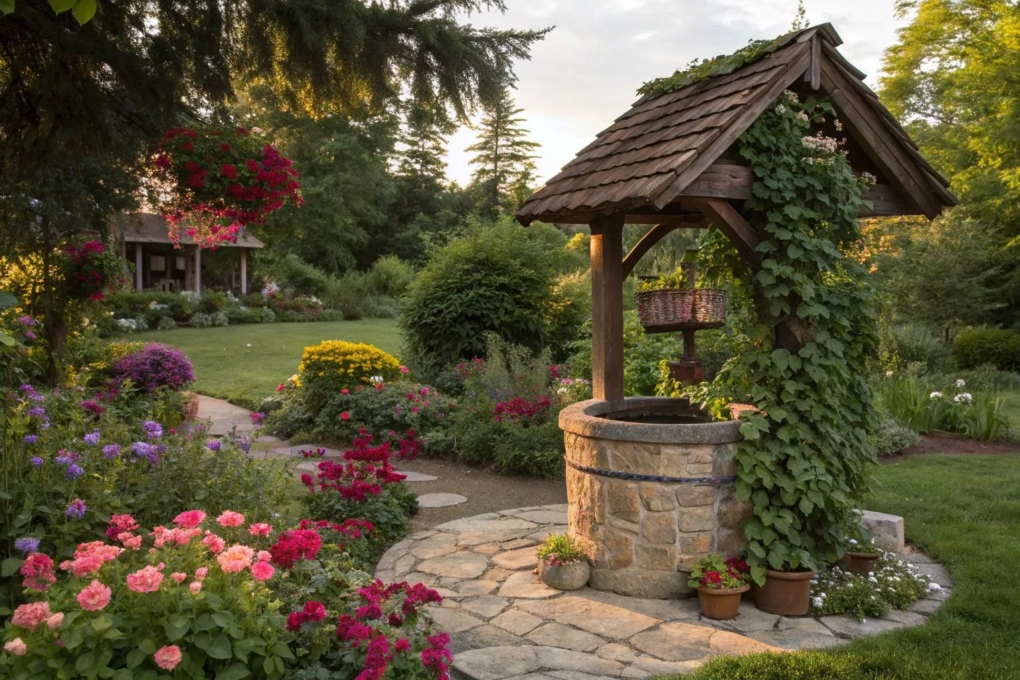 16+ Charming Wishing Well Landscaping Ideas