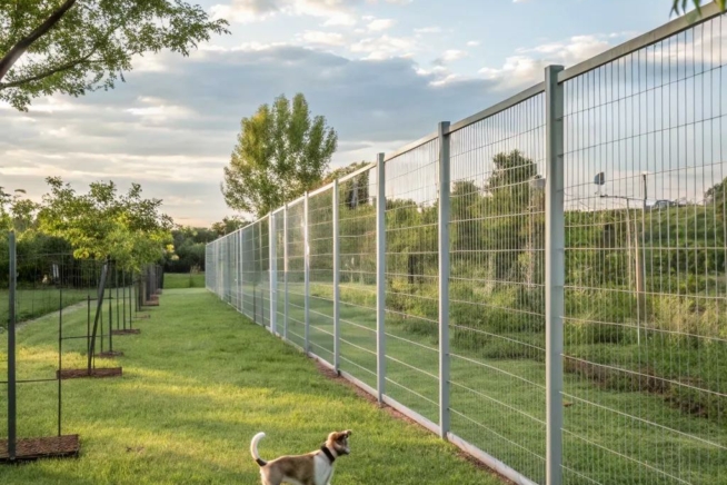 18+ Sleek Modern Post and Wire Fence Ideas