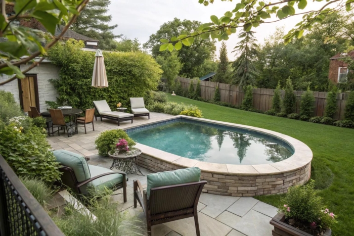 12+ Creative Outdoor Pool Wall Decor Ideas