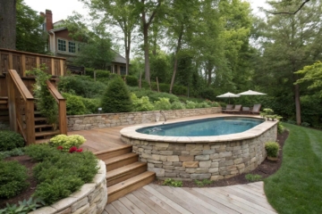 11+ Creative Above Ground Pool Retaining Wall Ideas