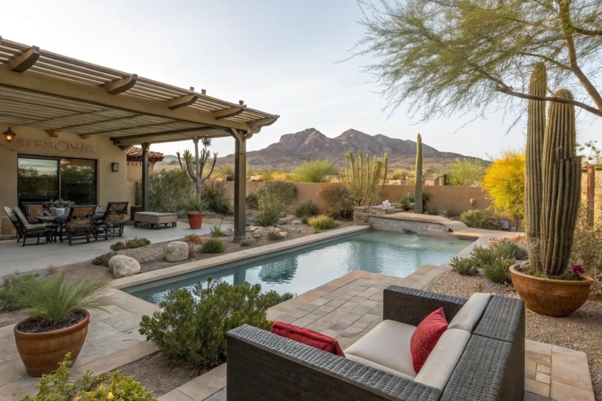 21+ Stunning Inground Pool Rock Landscaping Ideas