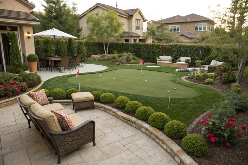 15+ Inspiring Backyard Golf Course Ideas