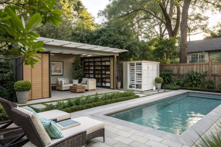 16+ Clever Backyard Pool Storage Ideas