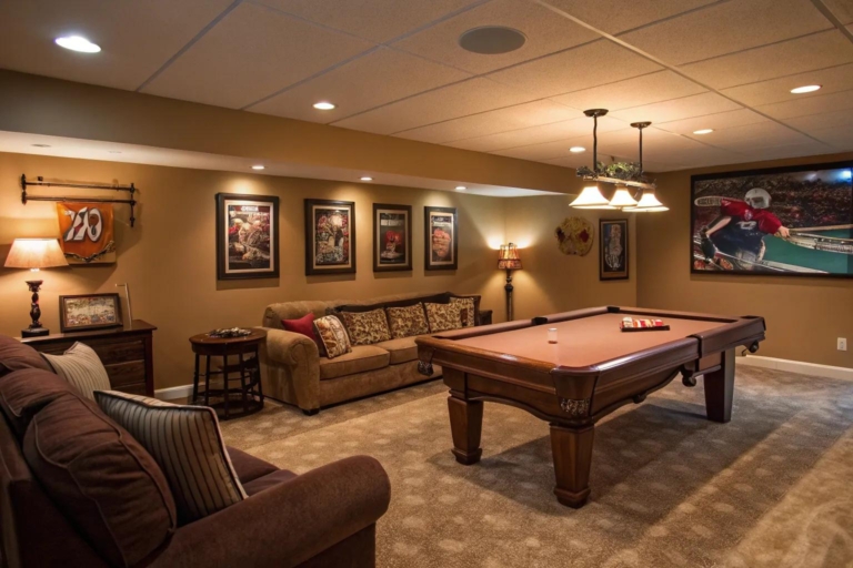 19+ Inspiring Basement Pool Table Room Ideas