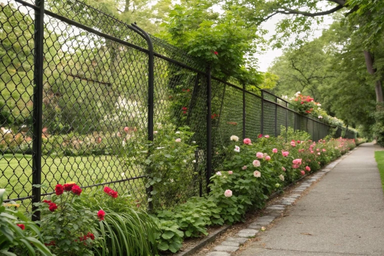 14+ Creative Chain Link Fence Landscaping Ideas