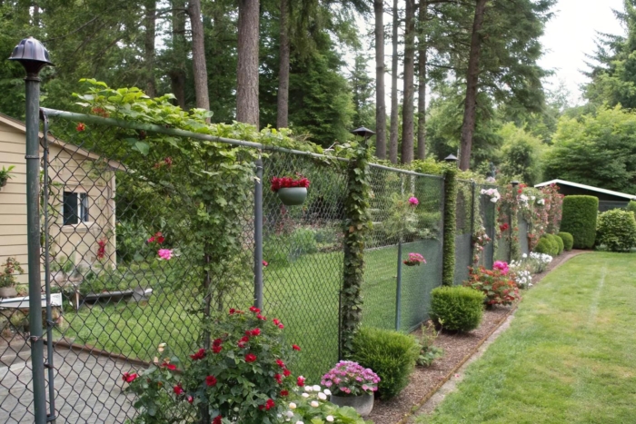 15+ Creative Chain Link Fence Art Ideas