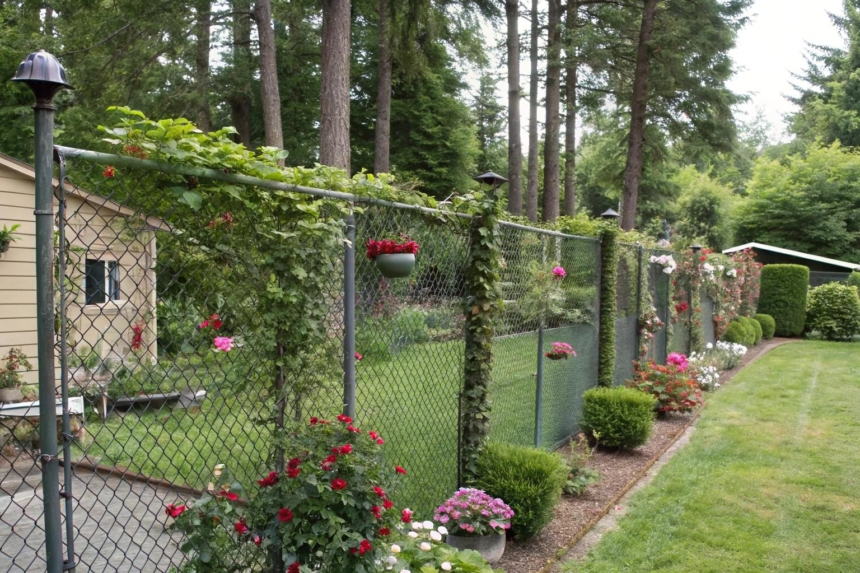 15+ Creative Chain Link Fence Art Ideas