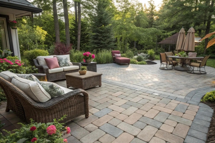 19+ Stunning Gray Paver Patio Ideas