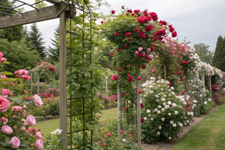 15+ Beautiful Climbing Roses Trellis Ideas