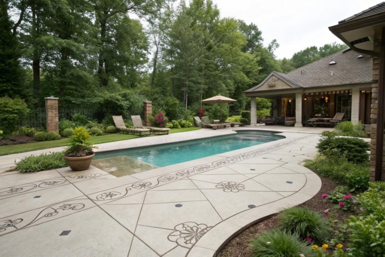 19+ Stylish Concrete Ideas for Poolside Perfection