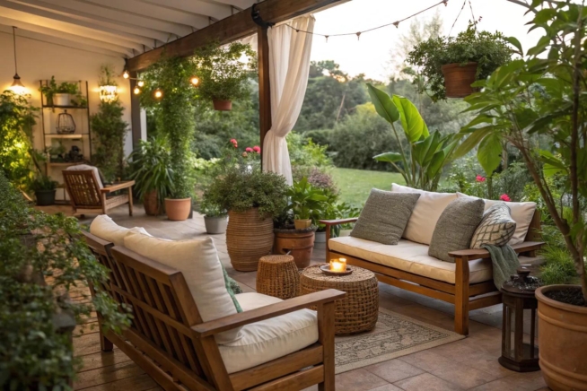 16+ Inspiring Patio Ideas with Potted Plants