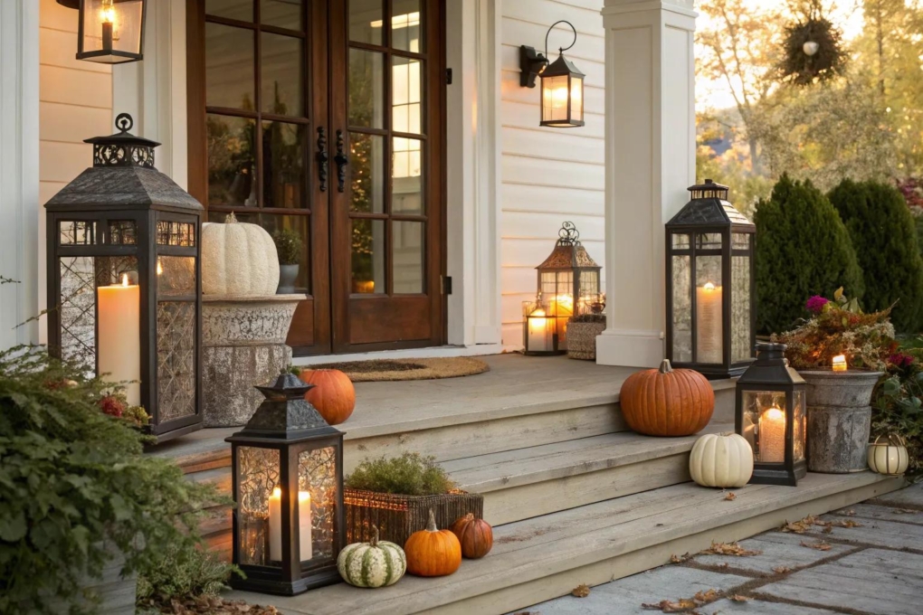 18+ Elegant Front Porch Lantern Decor Ideas