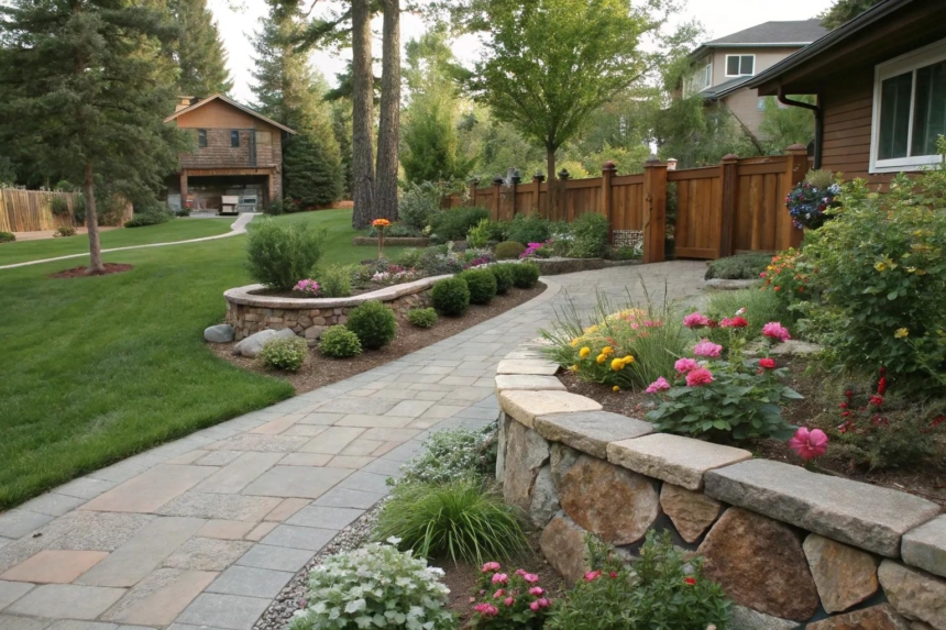 16+ Stunning Concrete Front Yard Design Ideas