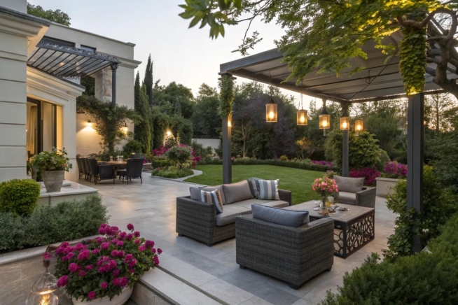 19+ Stunning Gray Paver Patio Ideas