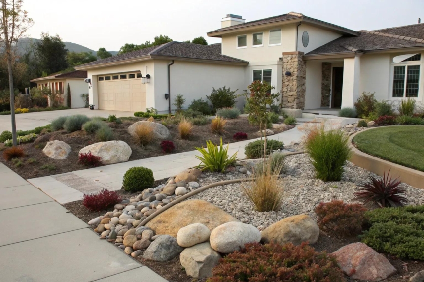 5+ Stylish No Grass Front Yard Ideas