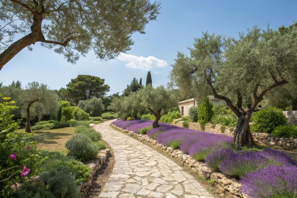 16+ Inspiring Olive Tree Garden Design Ideas