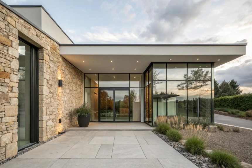 20+ Stylish Modern House Entrance Exterior Ideas