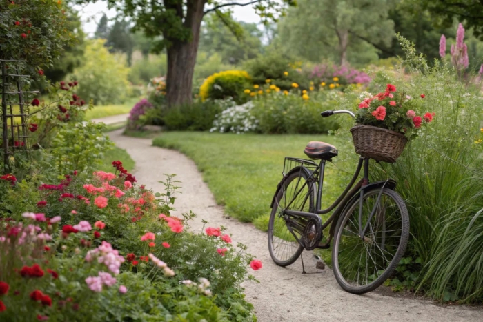 19+ Creative Old Bicycle Garden Ideas
