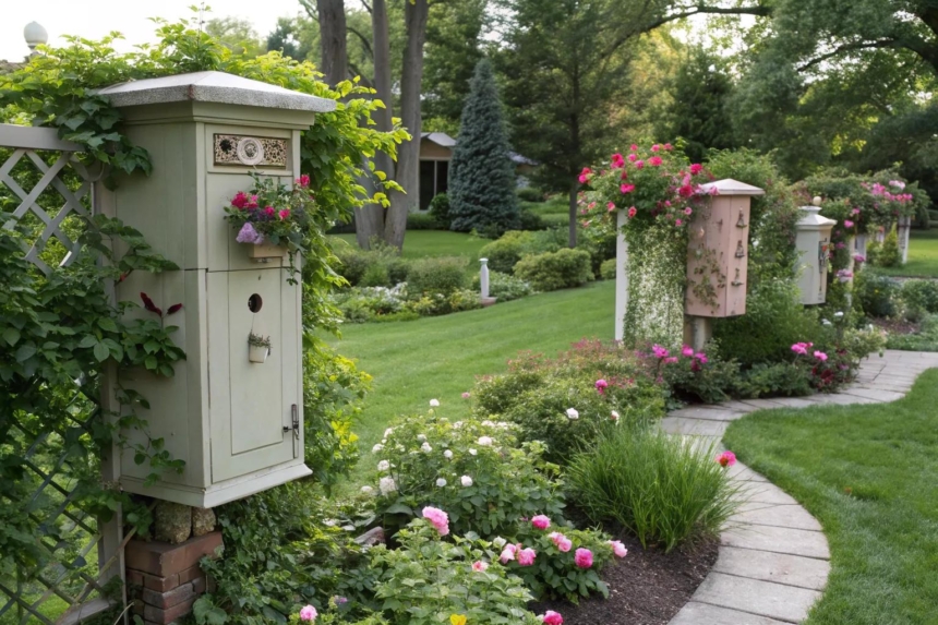 19+ Smart Landscaping Ideas to Hide Utility Boxes