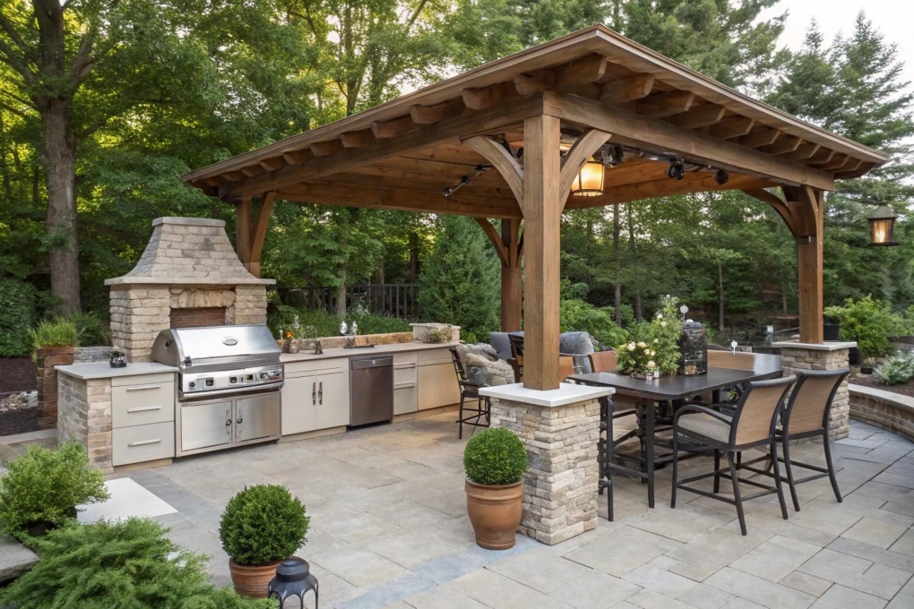 20+ Inspiring Outdoor Kitchen Pavilion Ideas