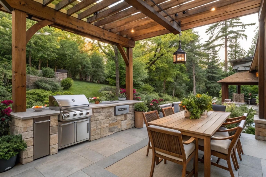 20+ Inspiring Outdoor Kitchen Pavilion Ideas